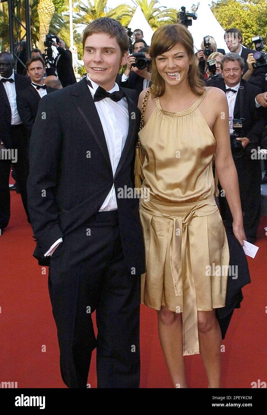 German actor Daniel Bruehl arrives with his Jessica Schwarz of Germany ...