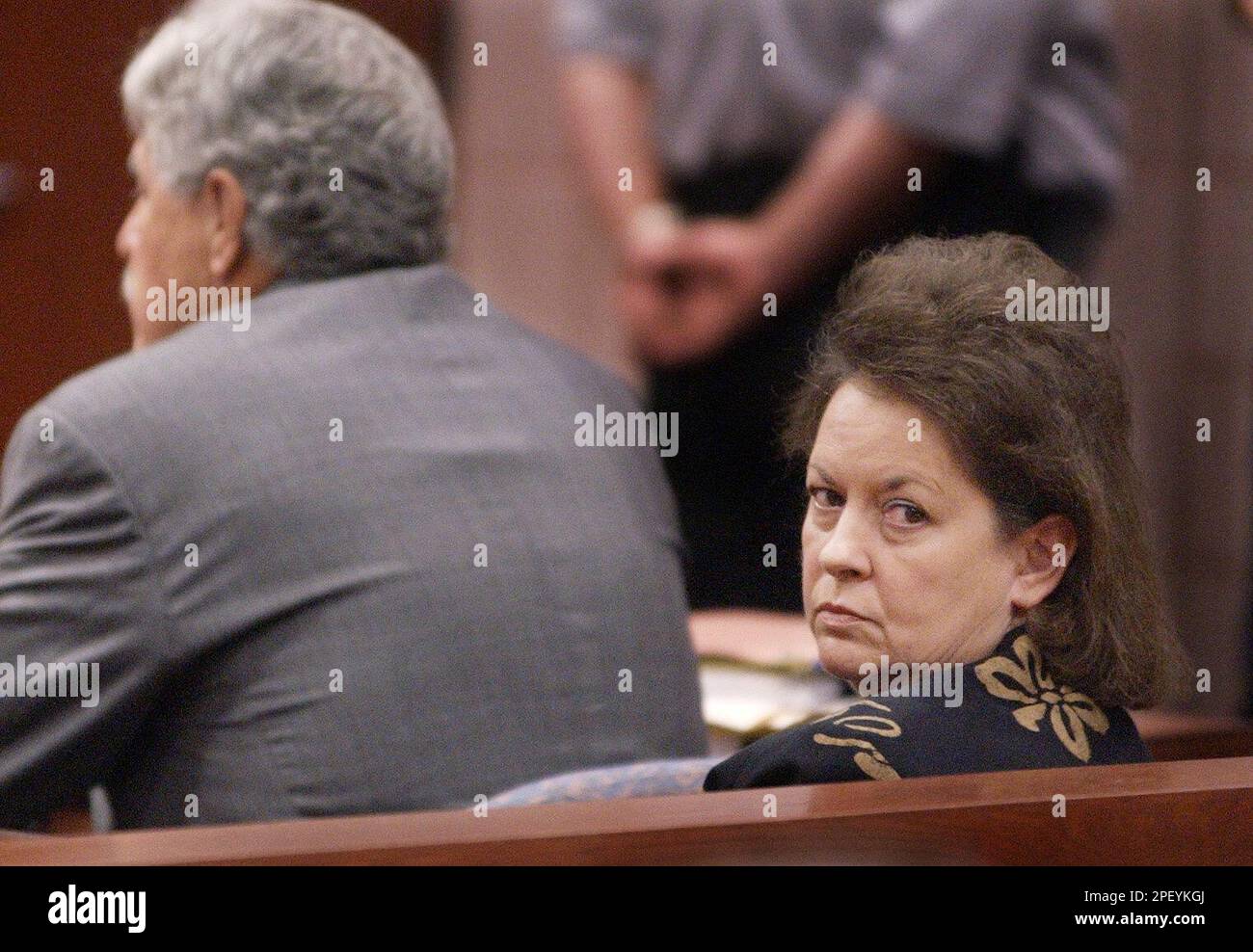 Geri Hege, wife of former Davidson County sheriff Gerald Hege, looks ...