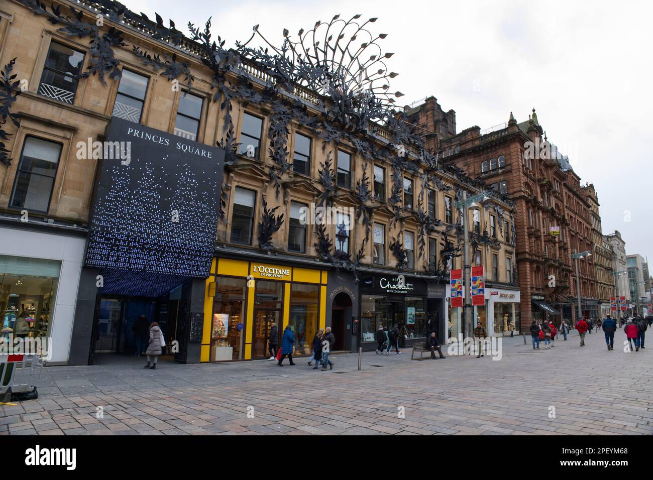 entrance to Princes Square Shopping Centre, Buchanan Street, Glasgow ...