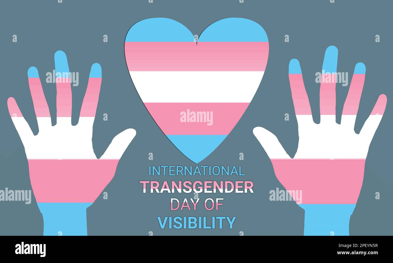 International Transgender Day Of Visibility. illustration of the flag ...