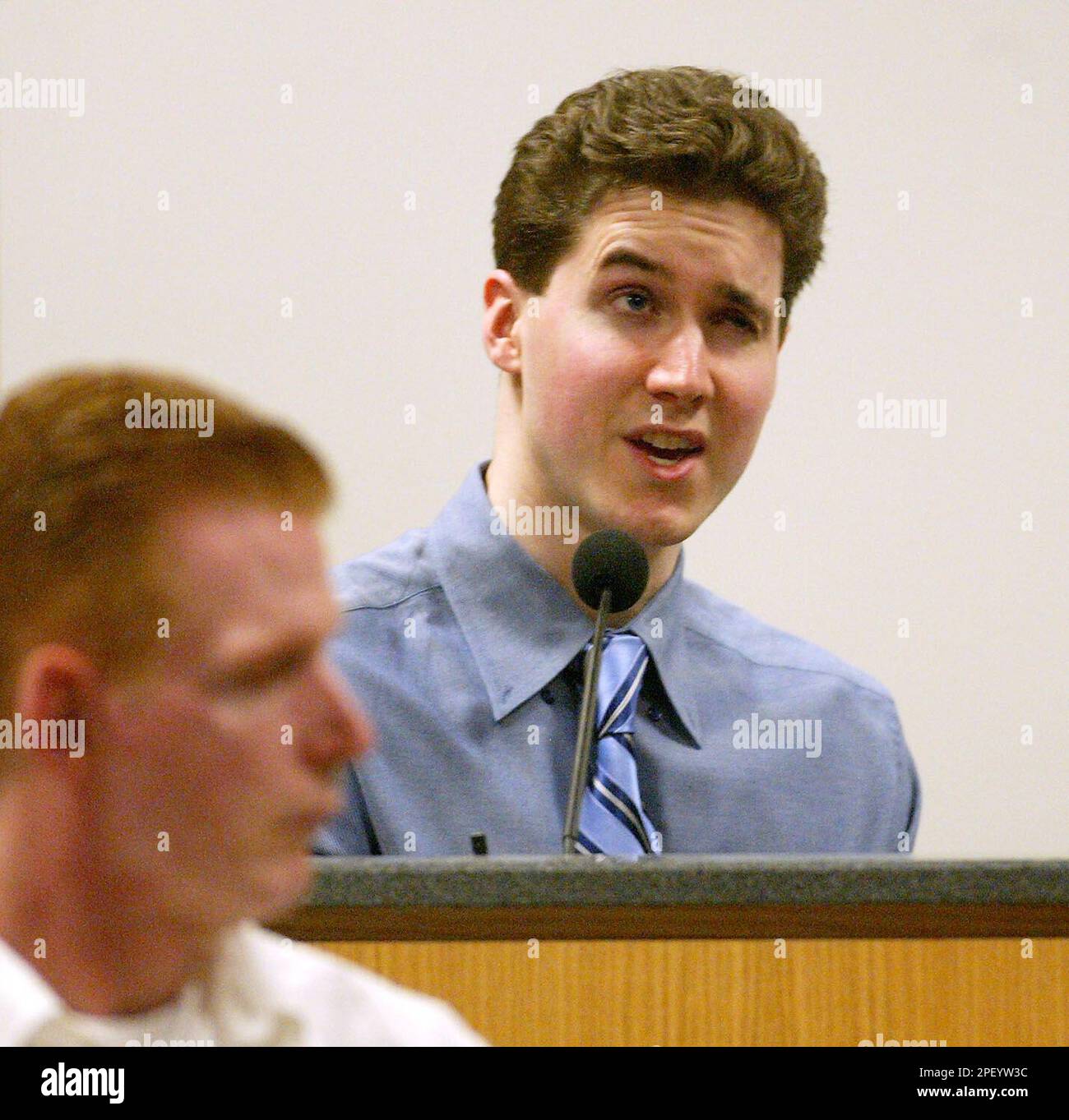 Sebastian Burns testifies in his murder trial, Tuesday, May 11, 2004 ...