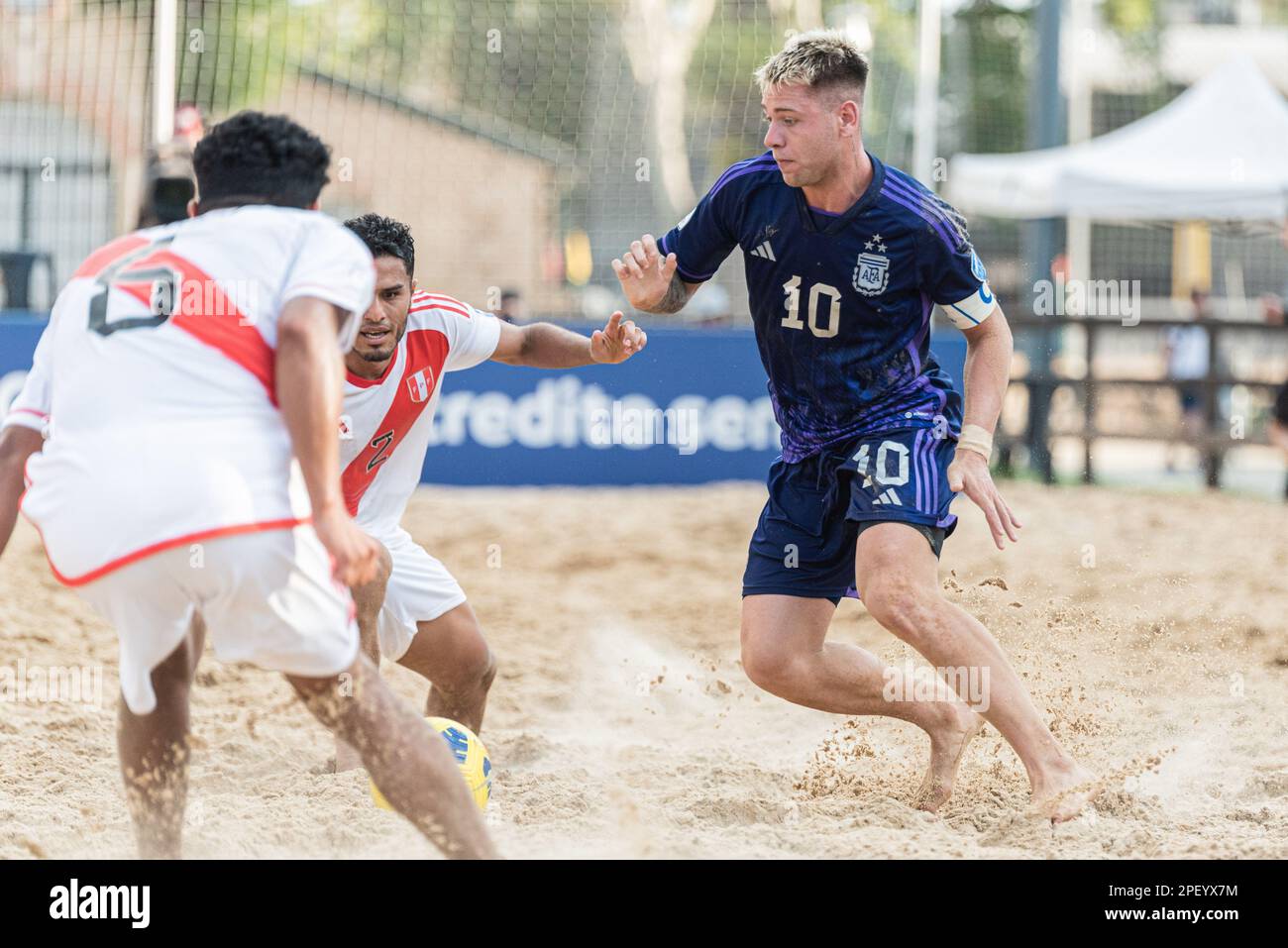 ROSÁRIO, SF - 15.03.2023: COPA AMÉRICA DE FUTEBOL DE AREIA - Lucas Ponzetti (ARG), during the ...
