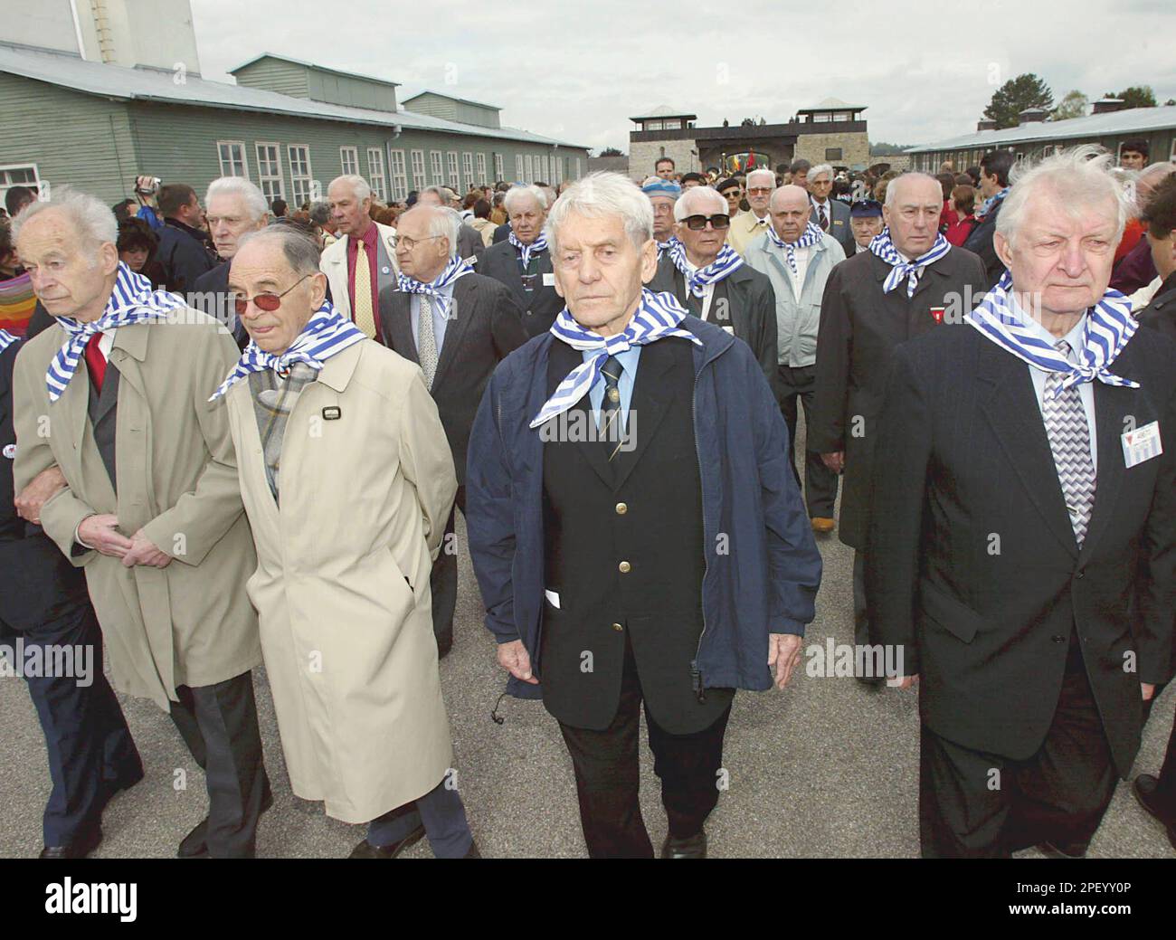 Ehemahlige Insassen NS-Konzentrationslager Mauthausen waehrend der ...