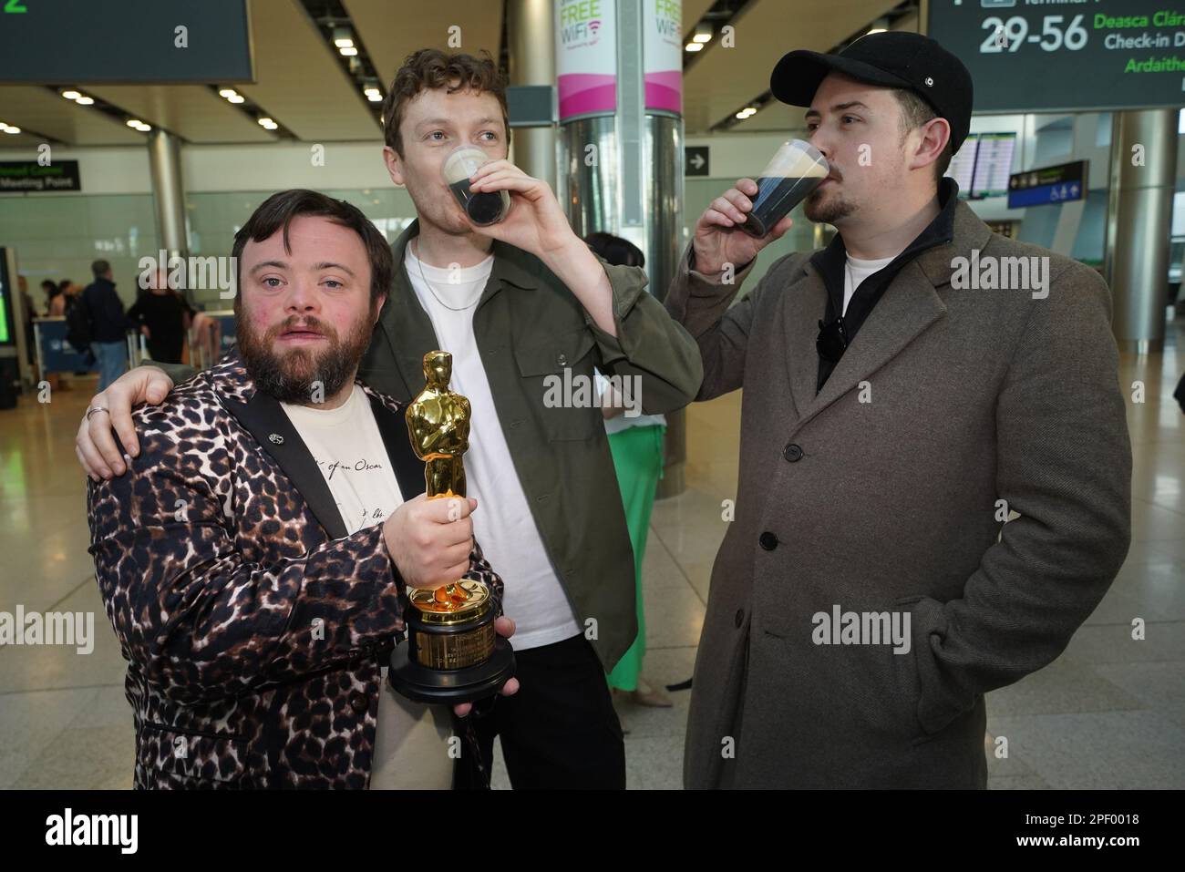(left to right) Actor James Martin, co-director Ross White and producer ...