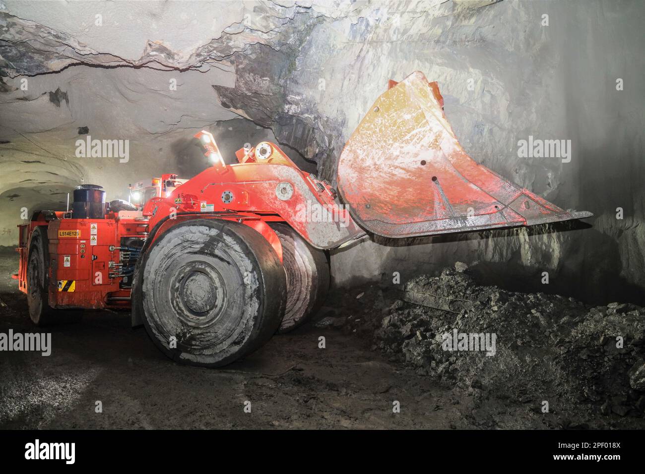 Anshan. 16th Mar, 2023. A remote-controlled shovel loader works ...