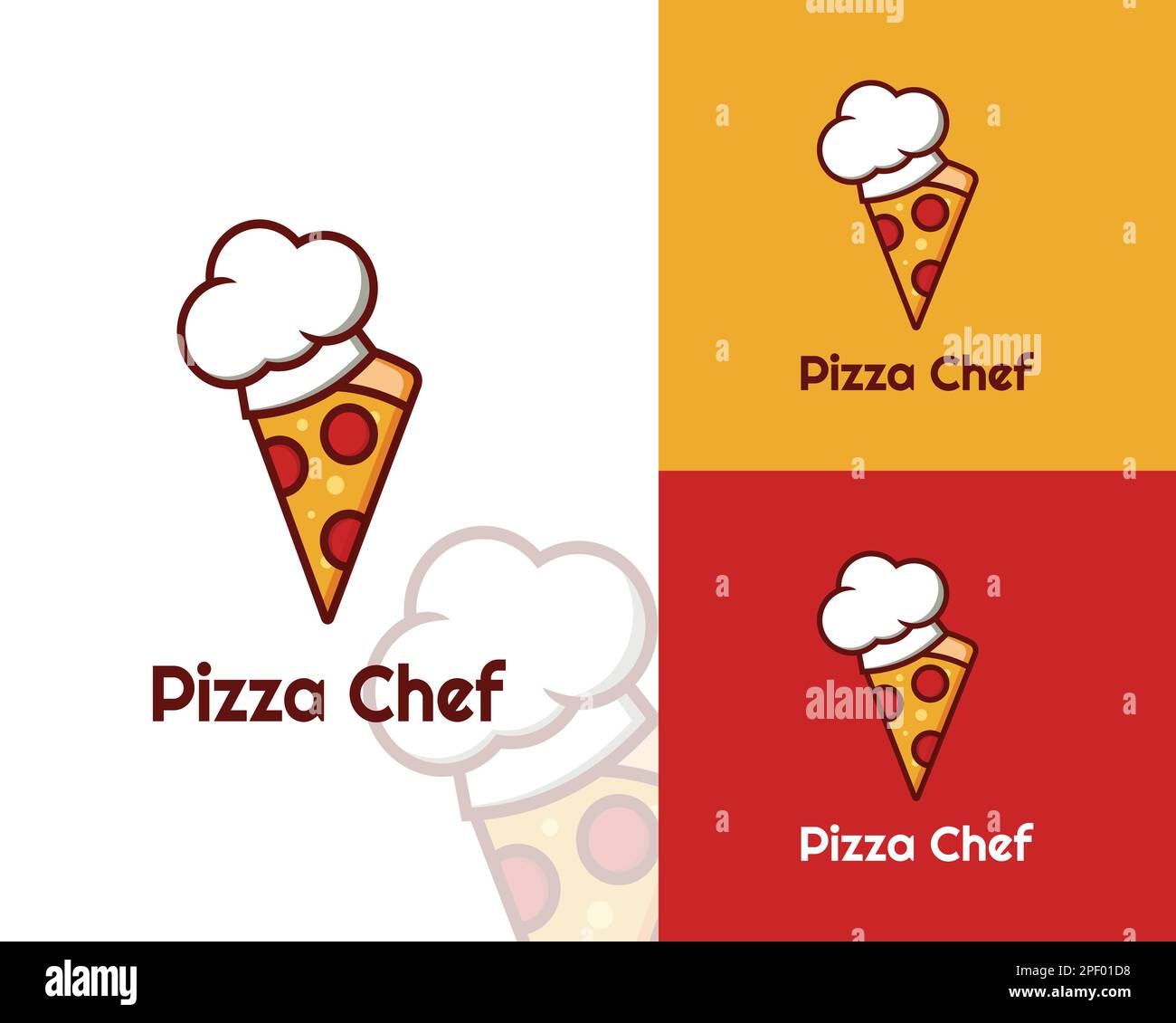 Pizza cafe logo, pizza icon, emblem for fast food restaurant. Simple ...