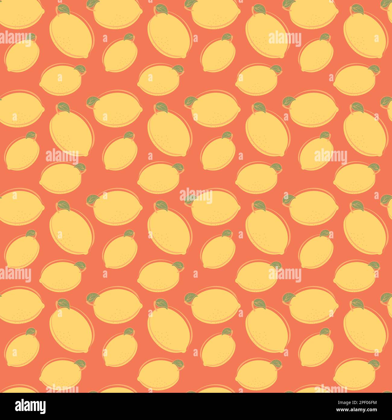 Seamless hand drawn lemon pattern. Vector illustration Stock Vector ...