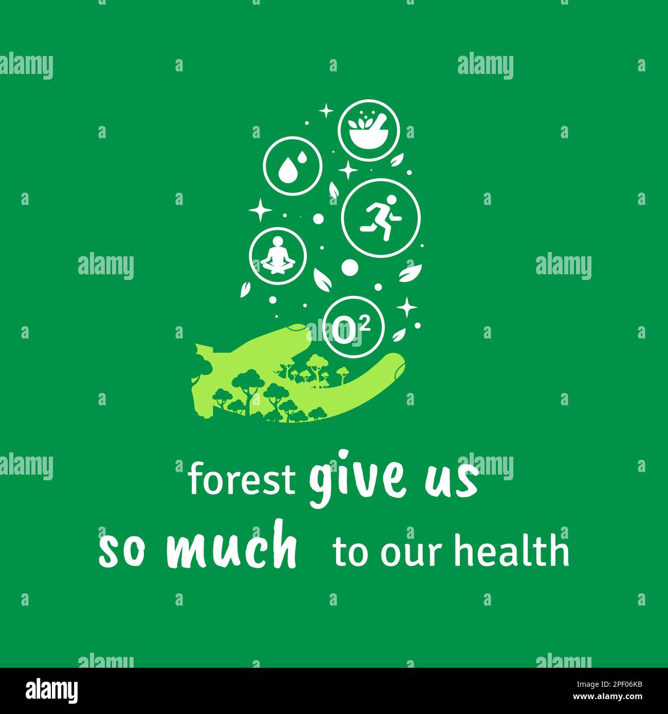 Design for celebrating international forest day with healthy forest for ...