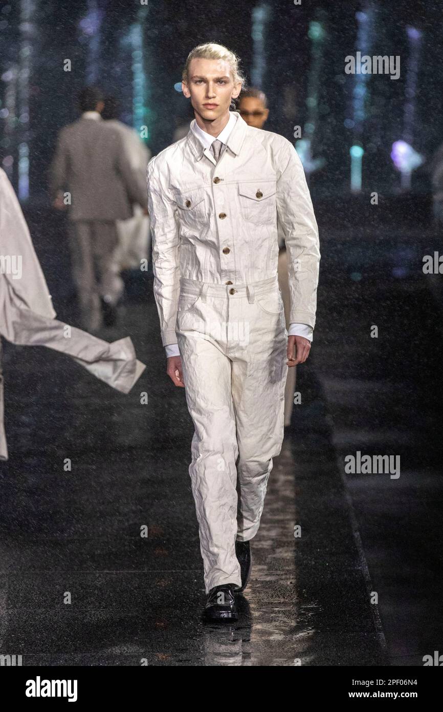 Miami, USA. 15th Mar, 2023. A model walks on the runway at the Hugo ...