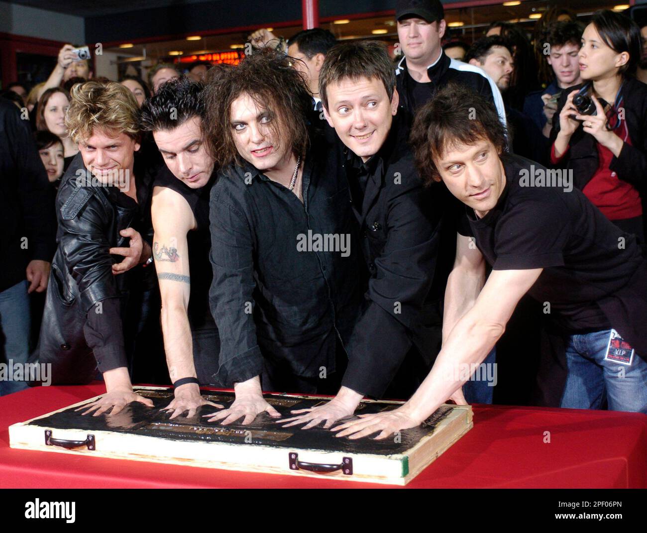 From left, Jason Cooper, Simon Gallup, Robert Smith, Roger O'Donnell ...