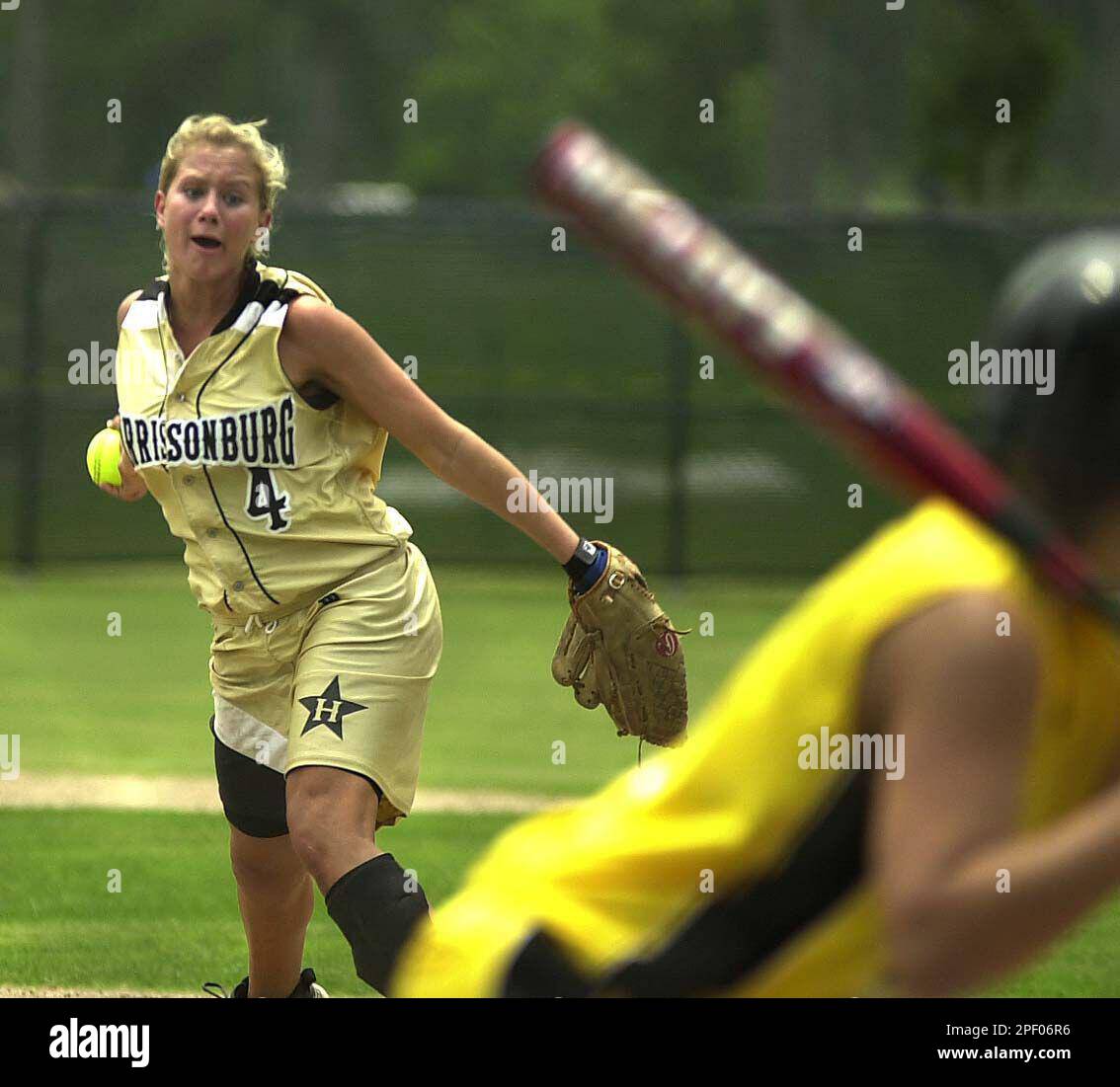 Harrisonburg's Chelsea Hamilton delivers a pitch to an unidentified ...