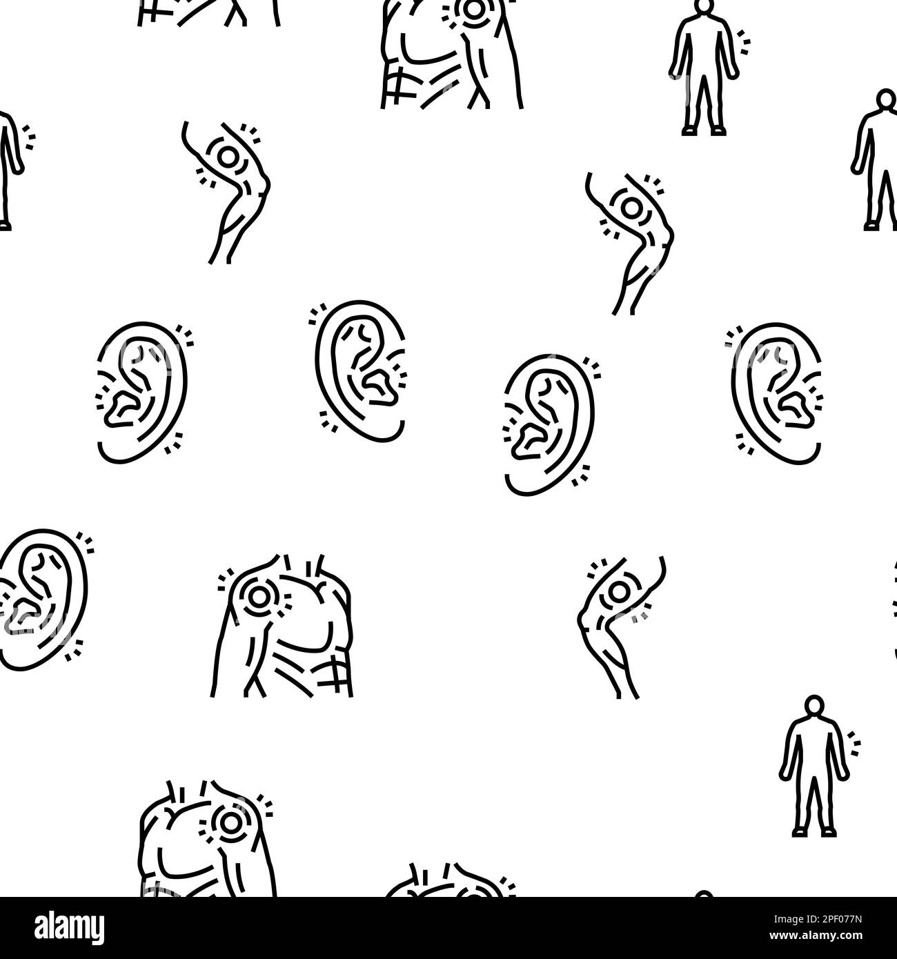 pain body ache health back vector seamless pattern Stock Vector Image ...