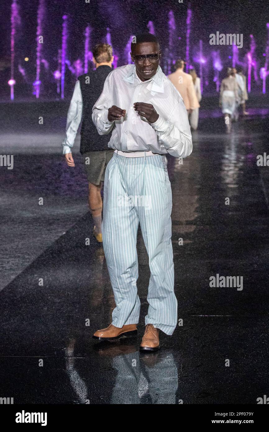 Miami, USA. 15th Mar, 2023. Khaby Lame walks on the runway at the Hugo ...