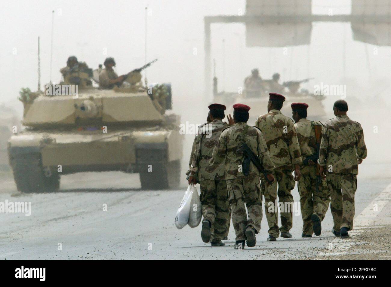 Iraqi soldiers from the newly-formed Fallujah Brigade enter Fallujah ...