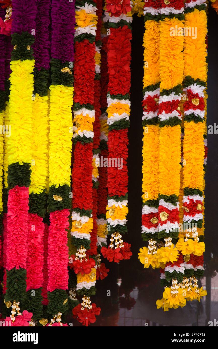 Malaysia, Melaka, Malacca, hindu flower shop, flowers Stock Photo - Alamy