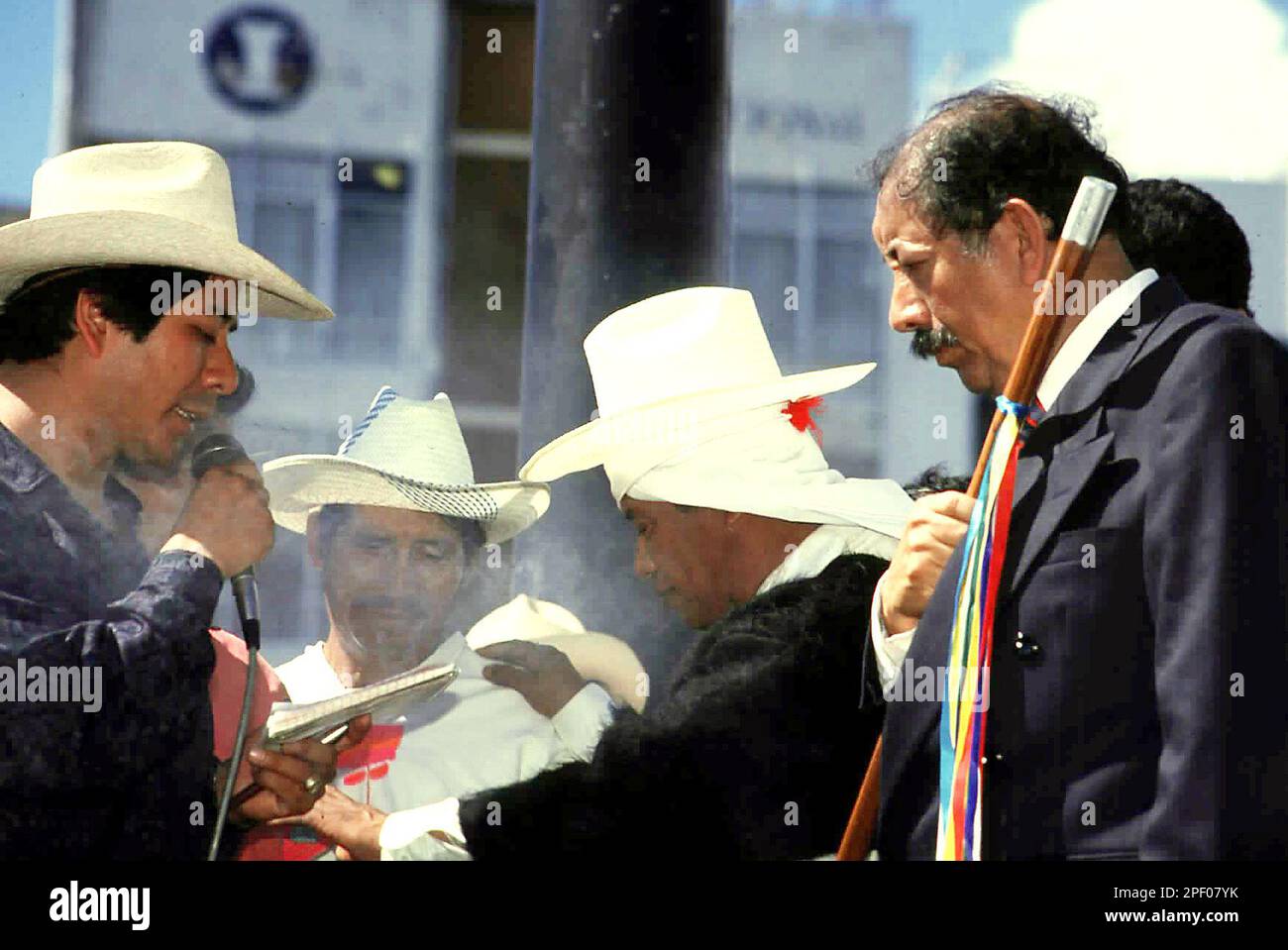 Amado Avendano, a noted journalist and activist, is sworn in as the ...