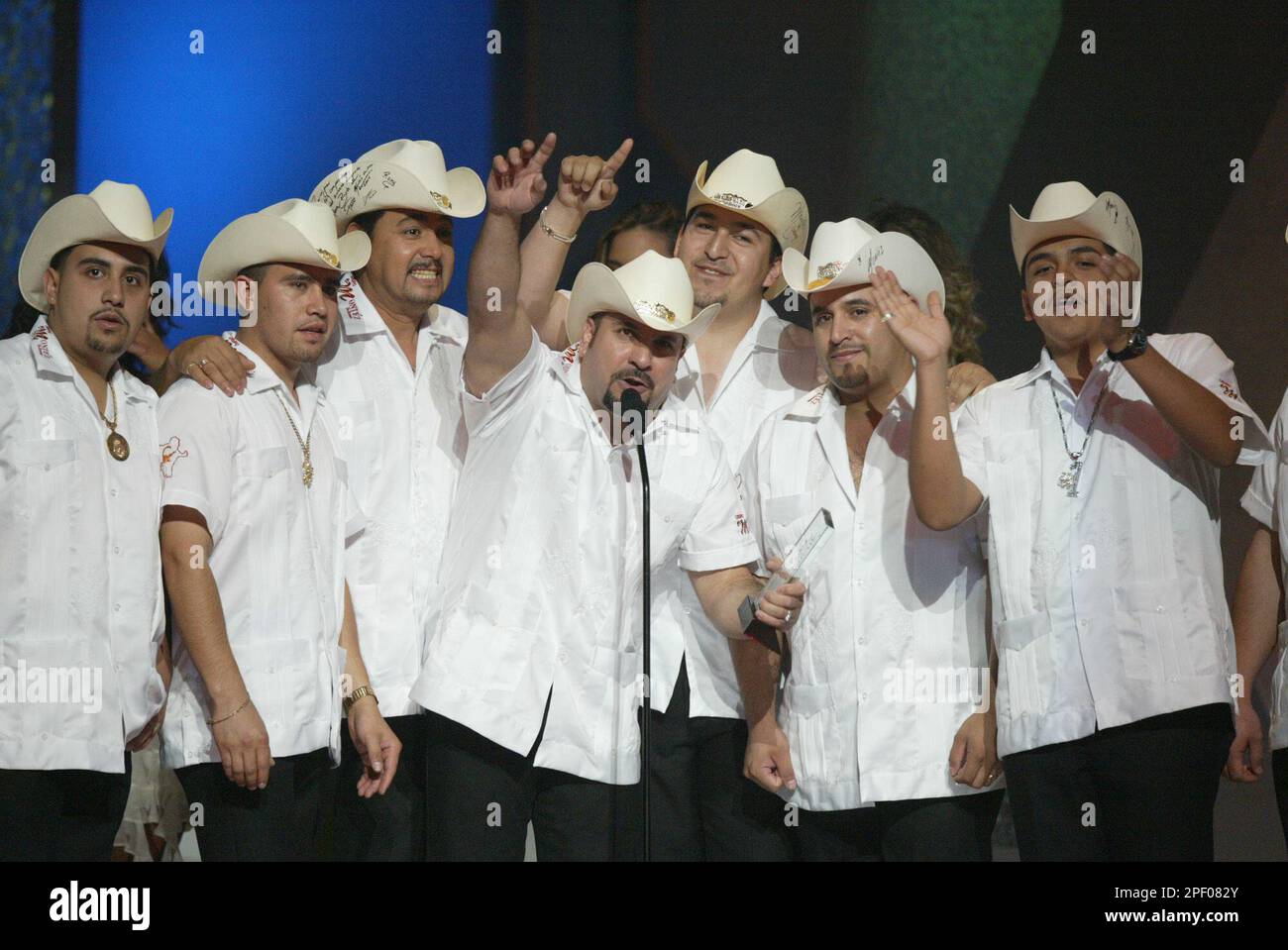 The Grupo Montez de Durango celebrate their award for Regional Mexican ...