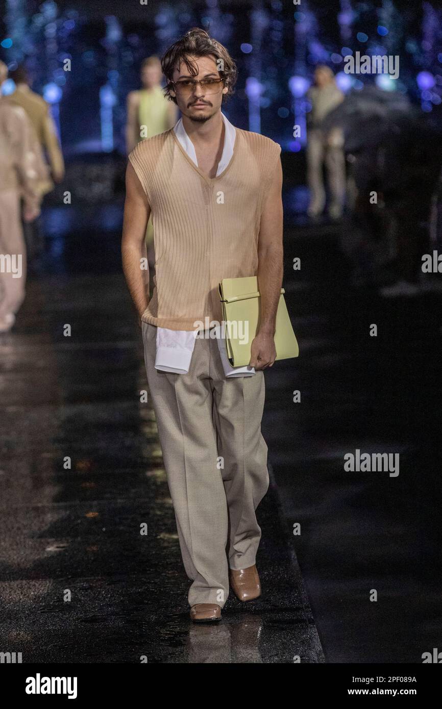 Miami, USA. 15th Mar, 2023. A model walks on the runway at the Hugo ...