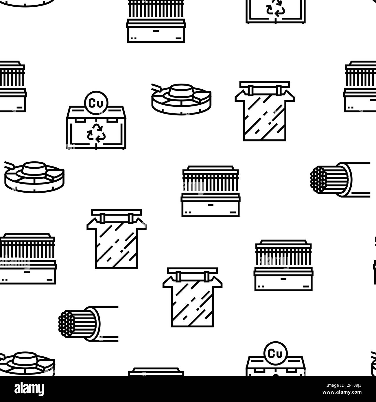 copper metal production steel vector seamless pattern Stock Vector ...