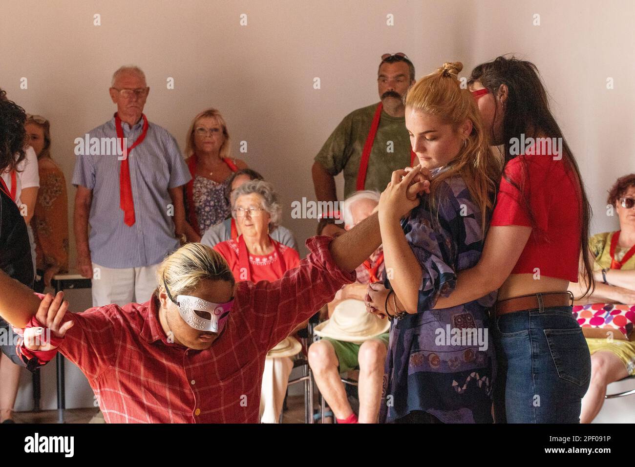 Promenade performance of Romeo and Juliet by a young company in rural ...