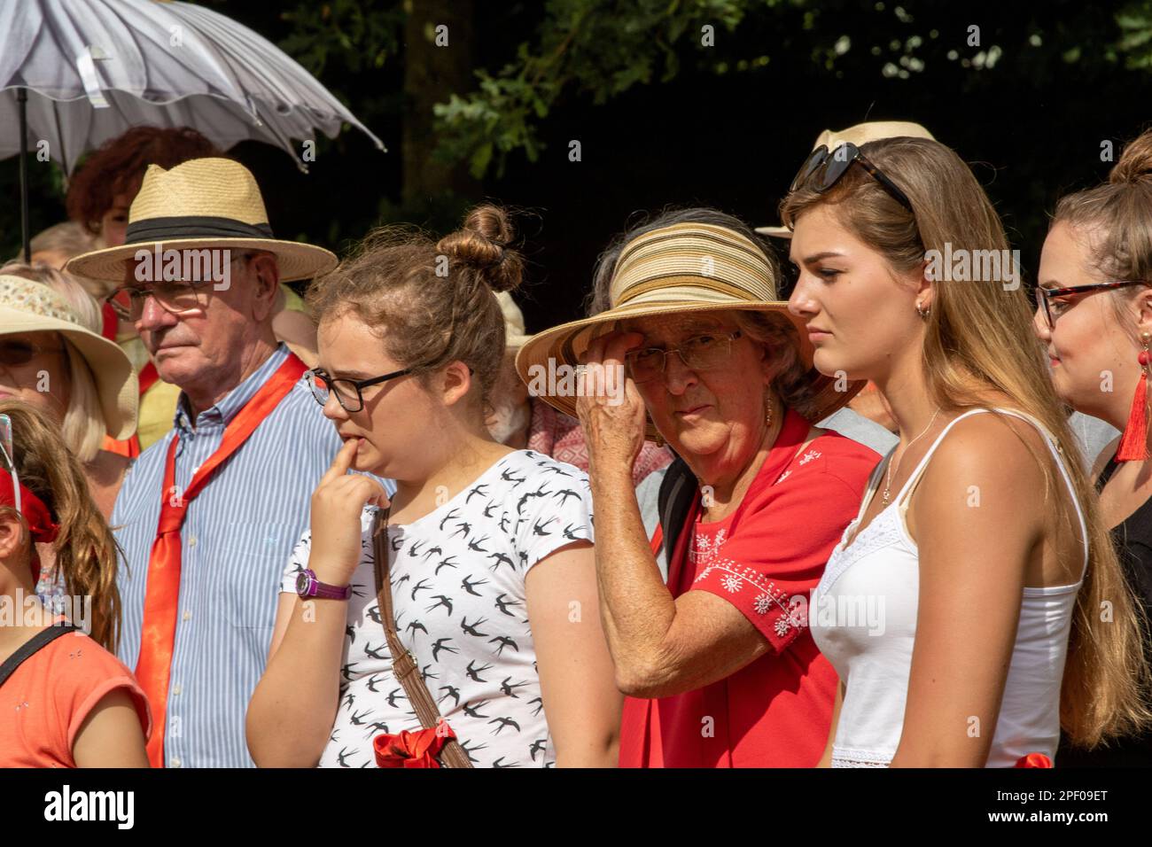 The standing audience at a promenade performance of Romeo and Juliet in ...