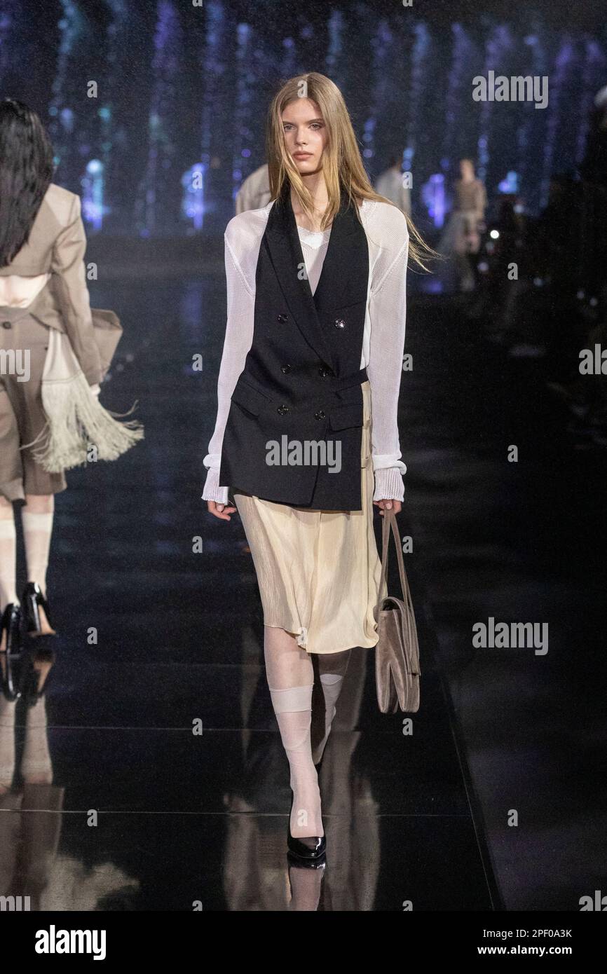 Miami, USA. 15th Mar, 2023. A model walks on the runway at the Hugo ...