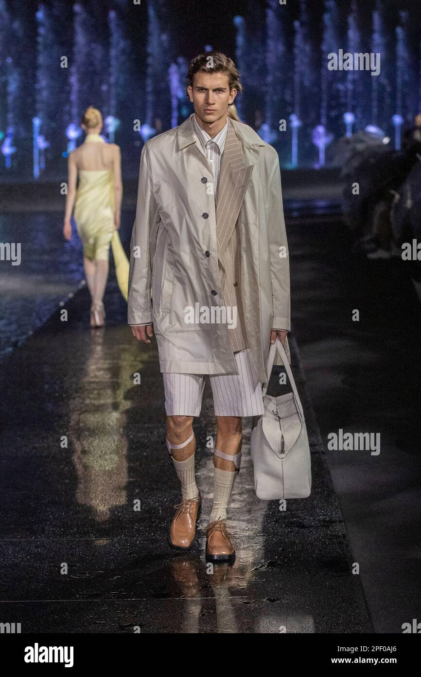 Miami, USA. 15th Mar, 2023. A model walks on the runway at the Hugo ...