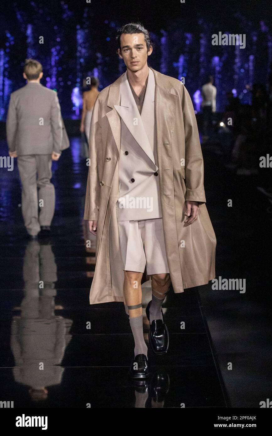 Miami, USA. 15th Mar, 2023. A model walks on the runway at the Hugo ...
