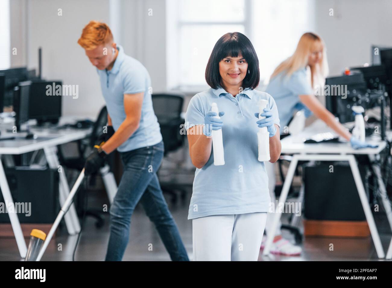 Office cleaning janitor group hi-res stock photography and images - Alamy