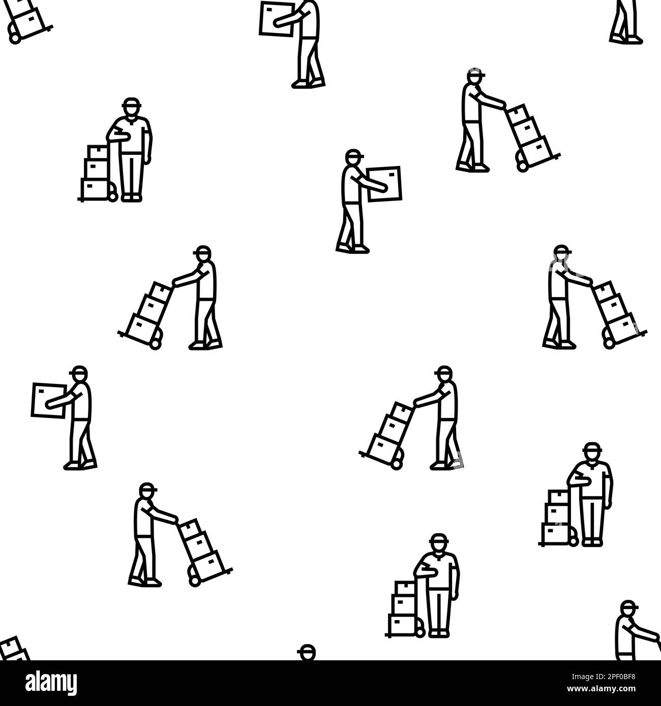 courier delivery service shipping vector seamless pattern Stock Vector ...