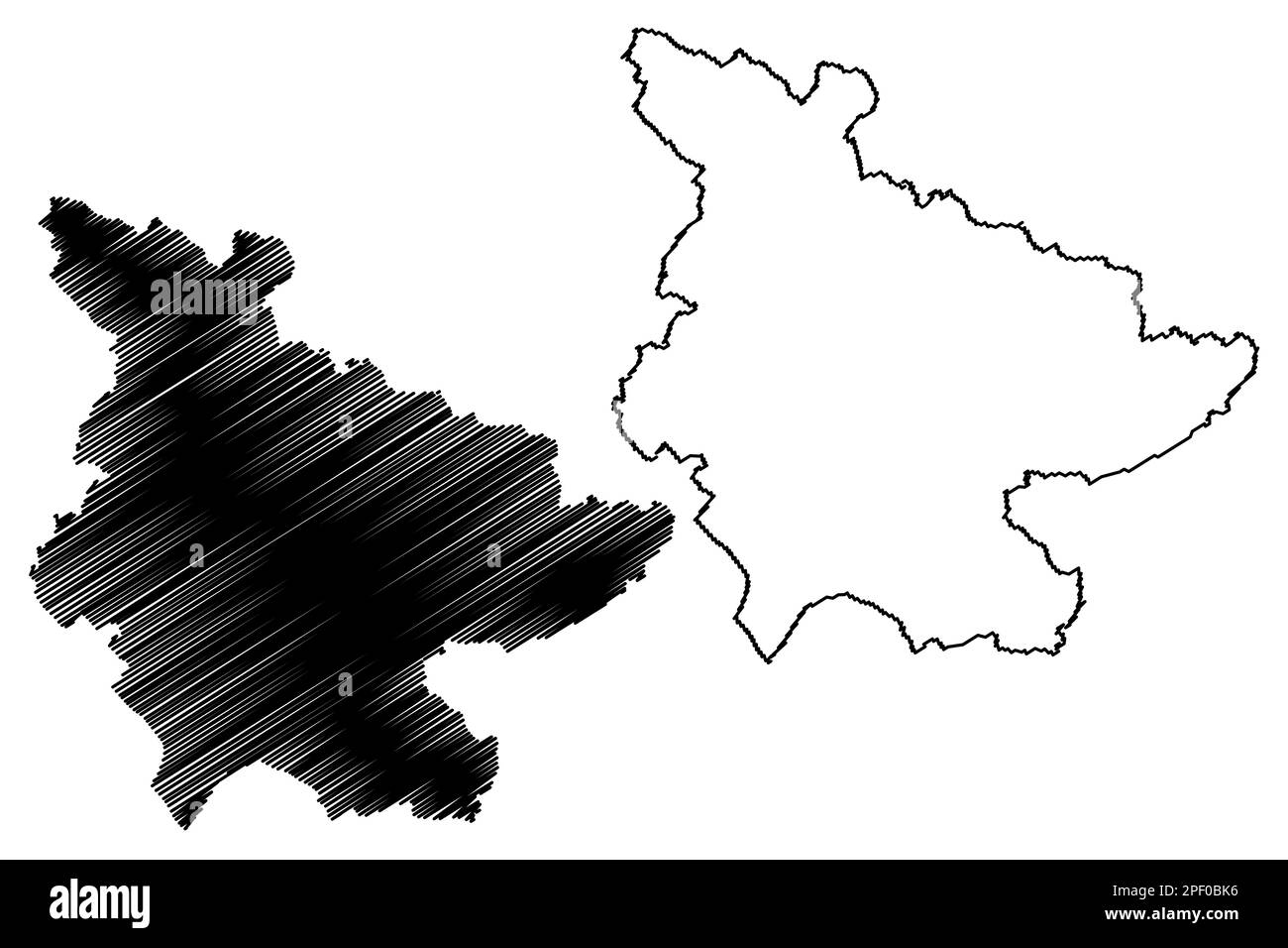 Staffordshire map Cut Out Stock Images & Pictures - Alamy