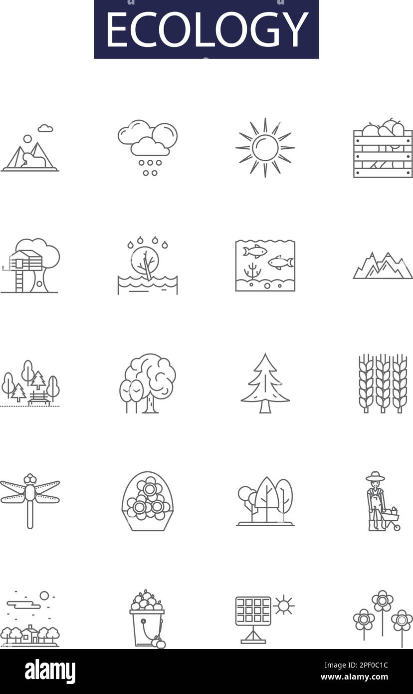 Ecology line vector icons and signs. green, nature, environment, eco ...