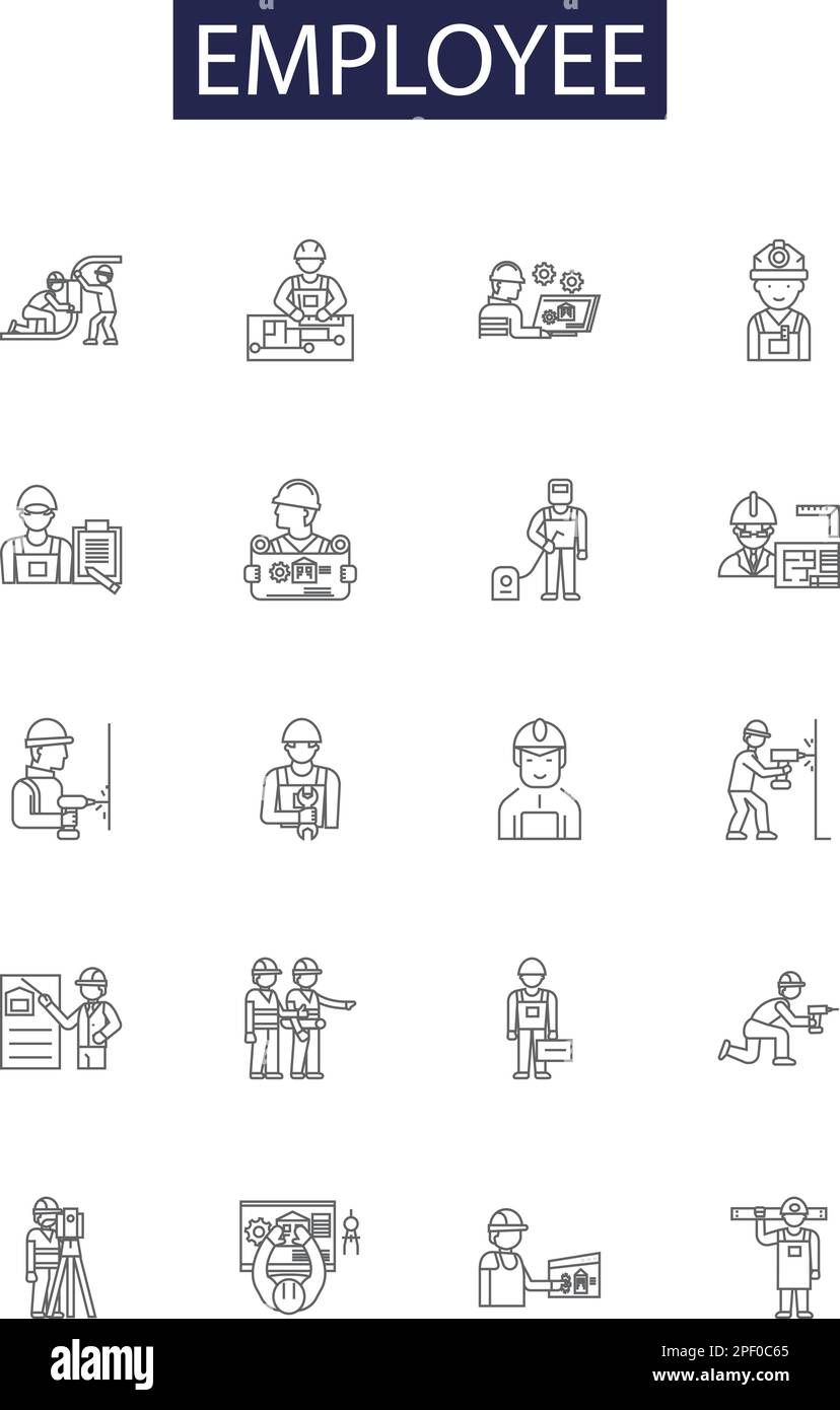 Employees Working Icons