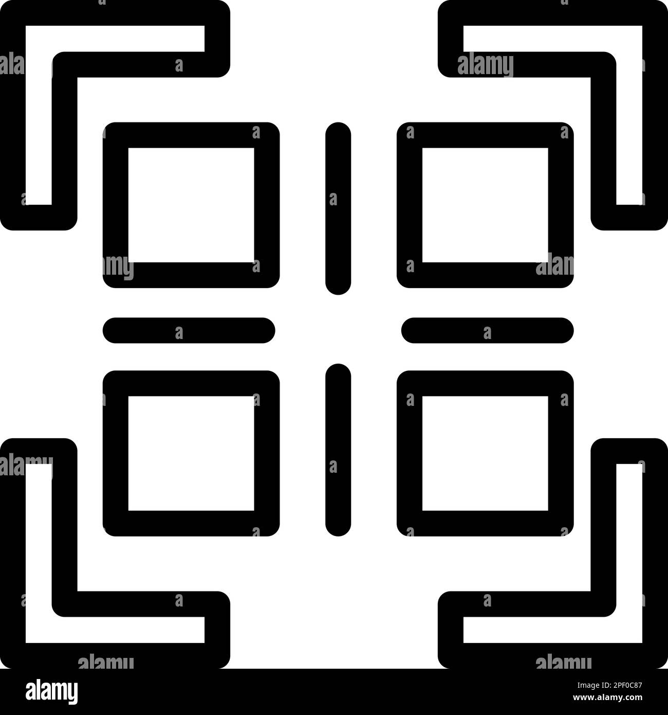 Qr Code Vector Thick Line Icon For Personal And Commercial Use Stock Vector Image & Art - Alamy