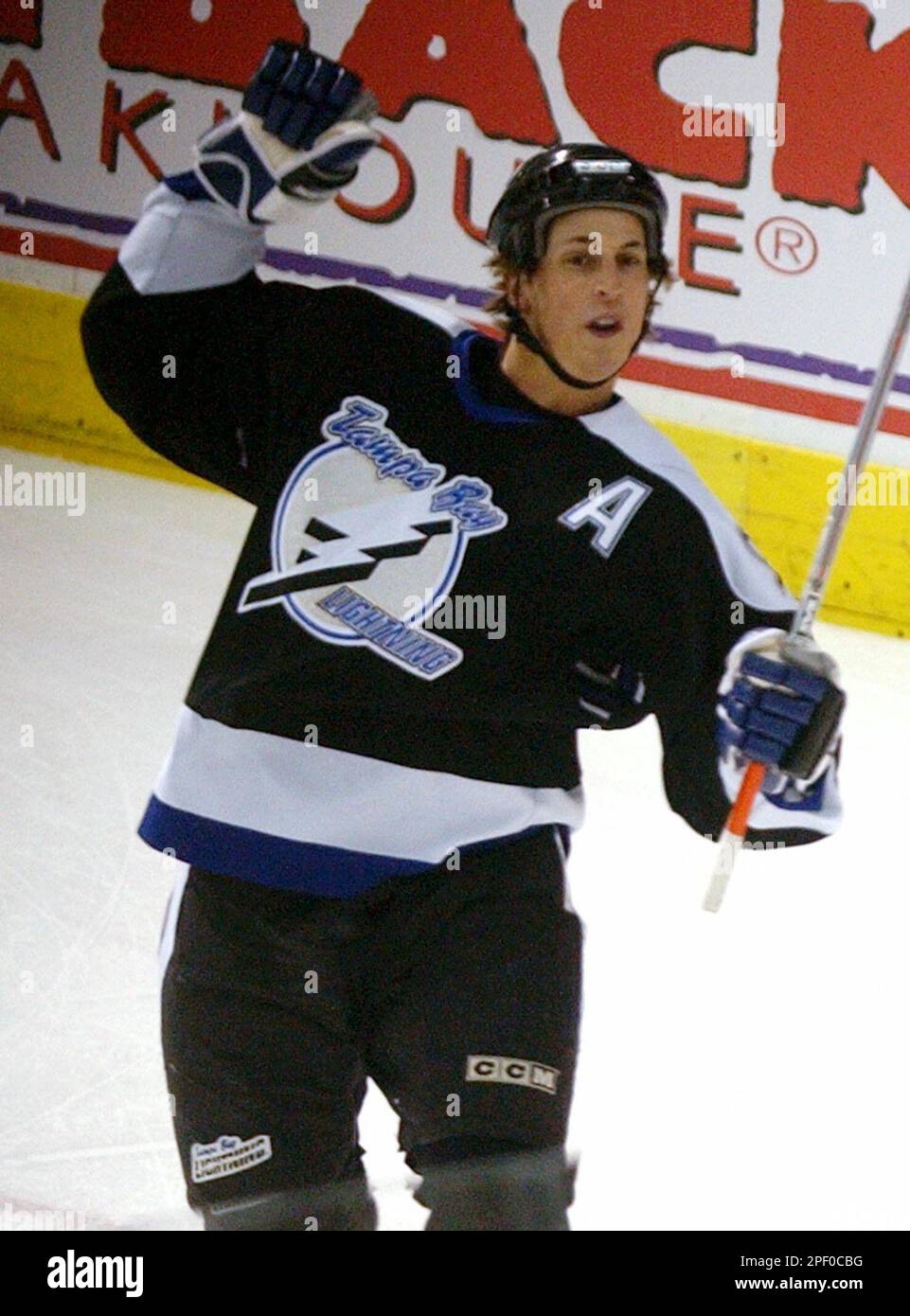 Tampa Bay Lightning's Vincent Lecavalier celebrates after scoring ...
