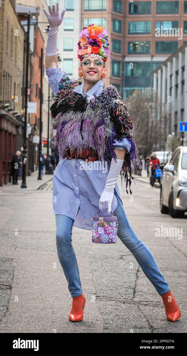 London, UK. 15th Mar, 2023. Colourwalk organiser Florent Bidois, a ...