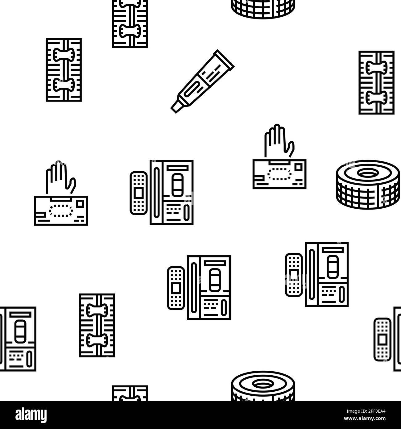 first aid emergency medical vector seamless pattern Stock Vector Image ...