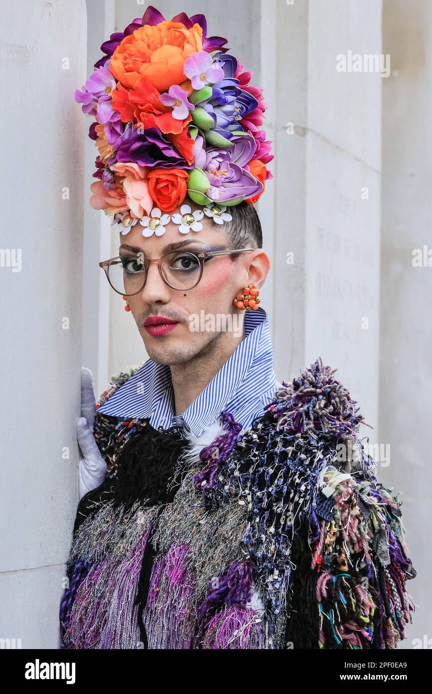 London, UK. 15th Mar, 2023. Colourwalk organiser Florent Bidois, a ...