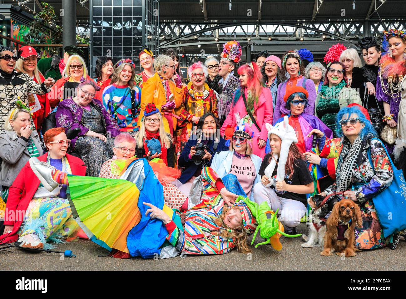 London, UK. 15th Mar, 2023. The Colour Walkers pose for their group ...