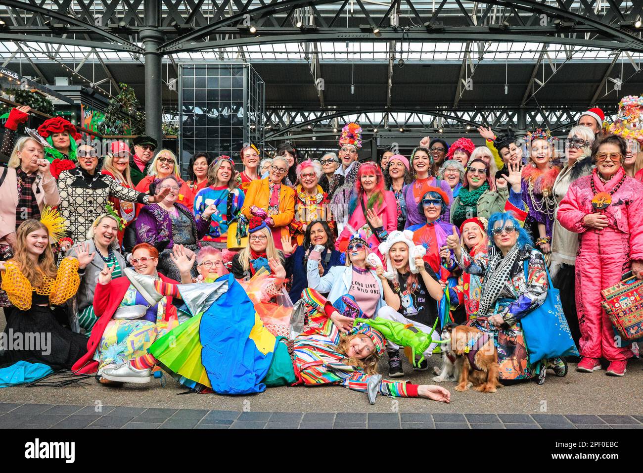 London, UK. 15th Mar, 2023. The Colour Walkers pose for their group ...