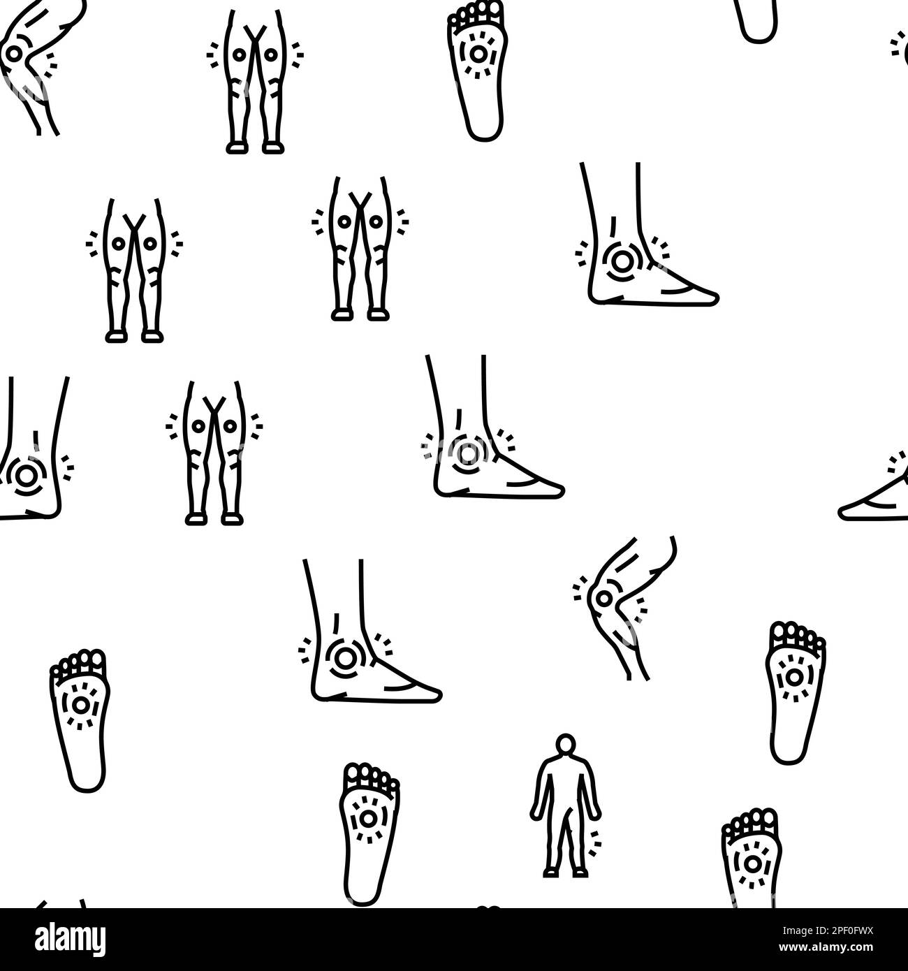 pain body ache health back vector seamless pattern Stock Vector Image ...