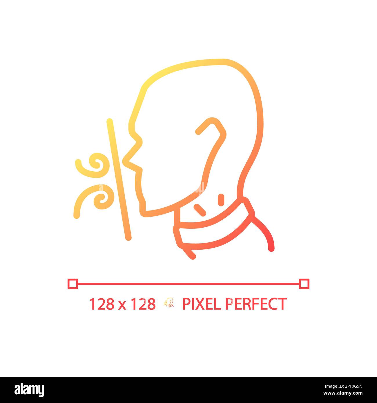 Suffocation pixel perfect gradient linear vector icon Stock Vector ... Suffocation pixel perfect gradient linear vector icon Stock Vector ...