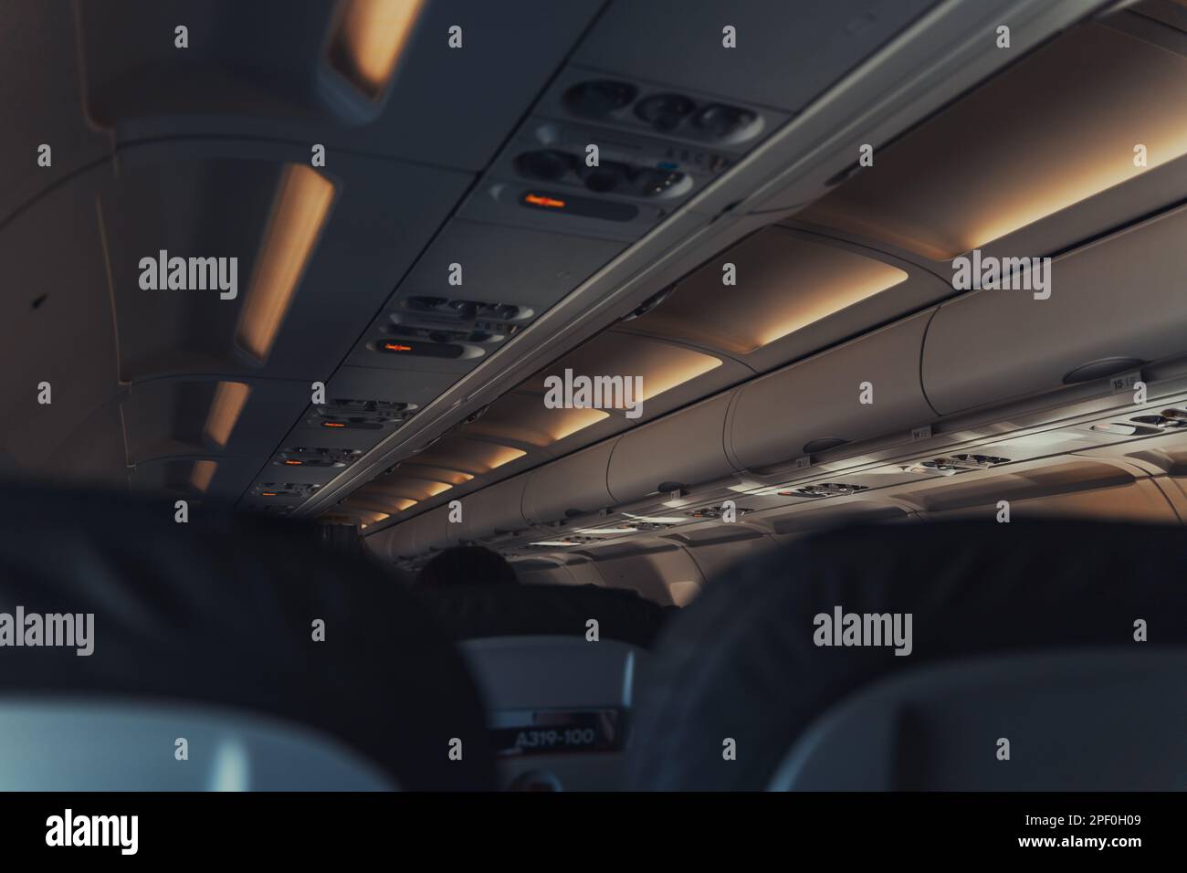 The commercial airliner showcasing the overhead system Stock Photo - Alamy