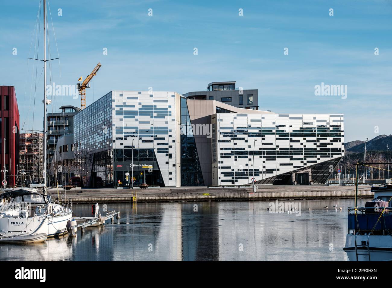 Sandnes Norway, March 10 2023, Multi-Use Commercial Building Banks And ...
