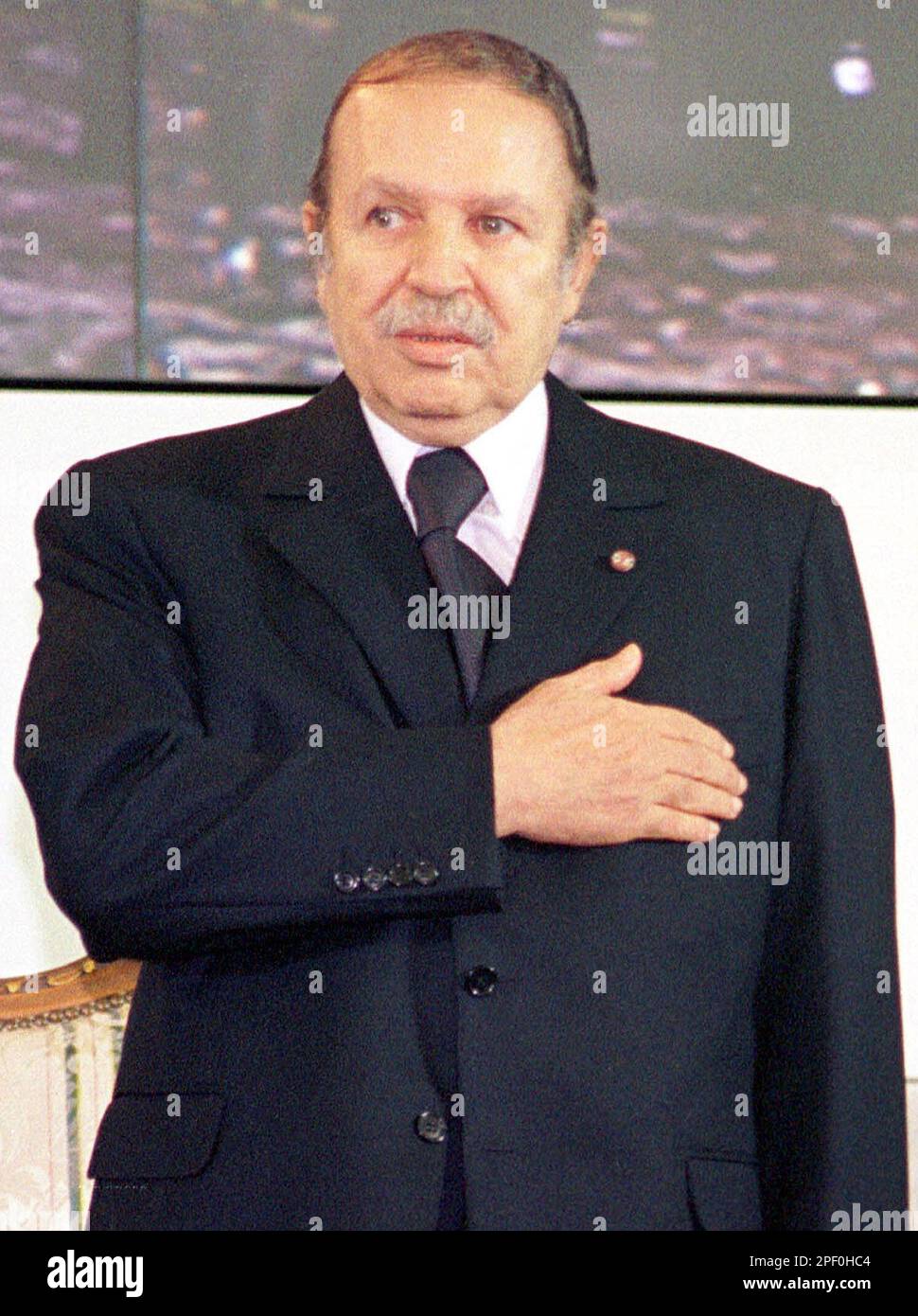 Recently re-elected Algerian President Abdelaziz Bouteflika takes his ...