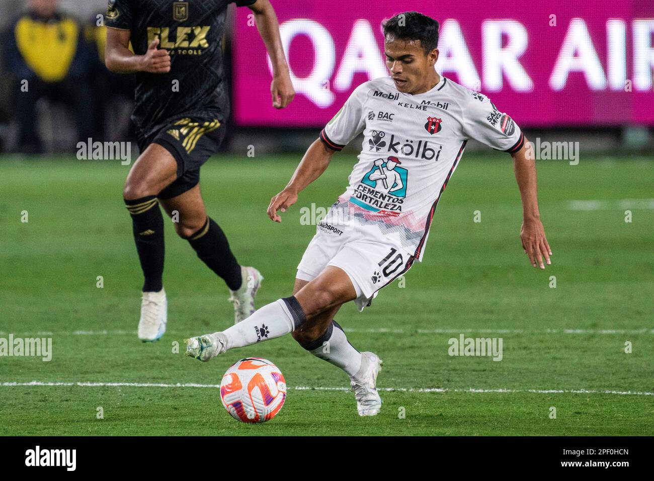 Alajuelense midfielder Aaron Suarez (10) during a Concacaf Champions ...