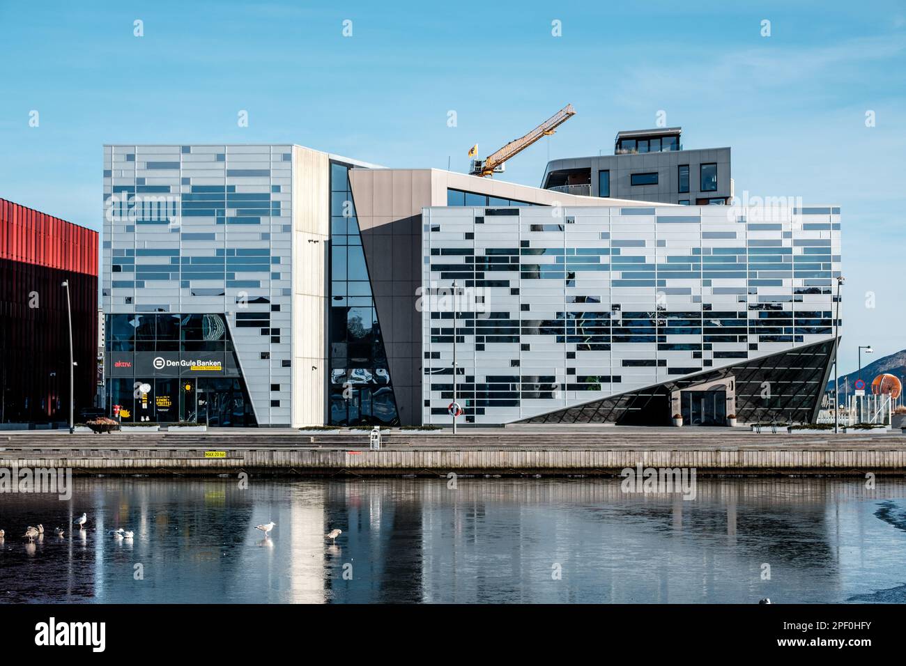 Sandnes Norway, March 10 2023, Multi-Use Commercial Building Banks And ...