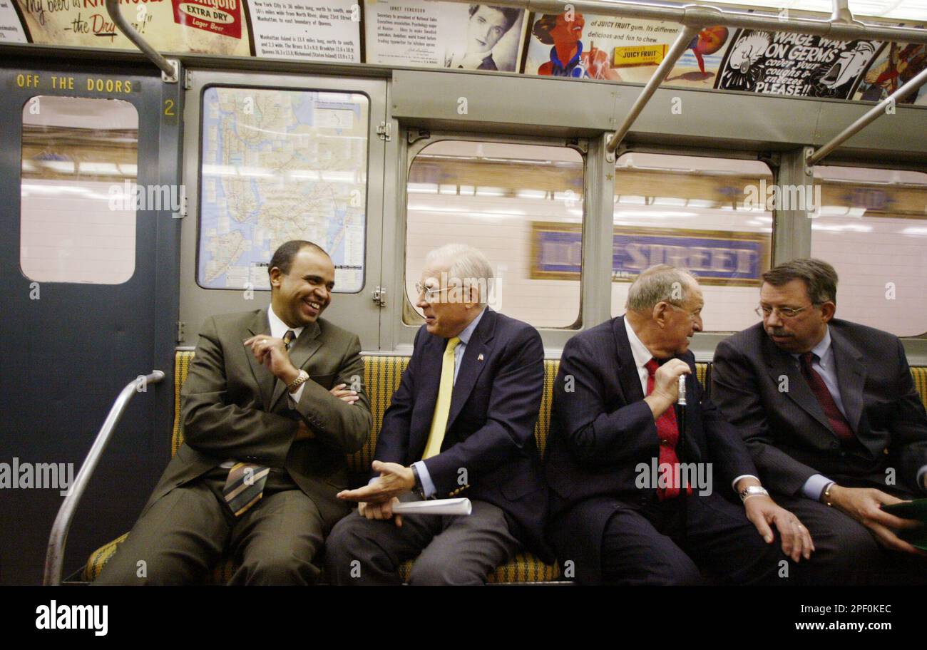 MTA Chairman Peter Kalikow, second from left, and NYC Transit President ...