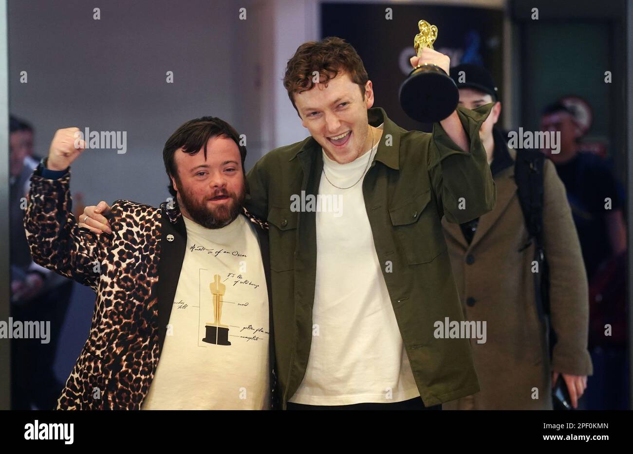 Actor James Martin (left) and co-director Ross White celebrate as some ...
