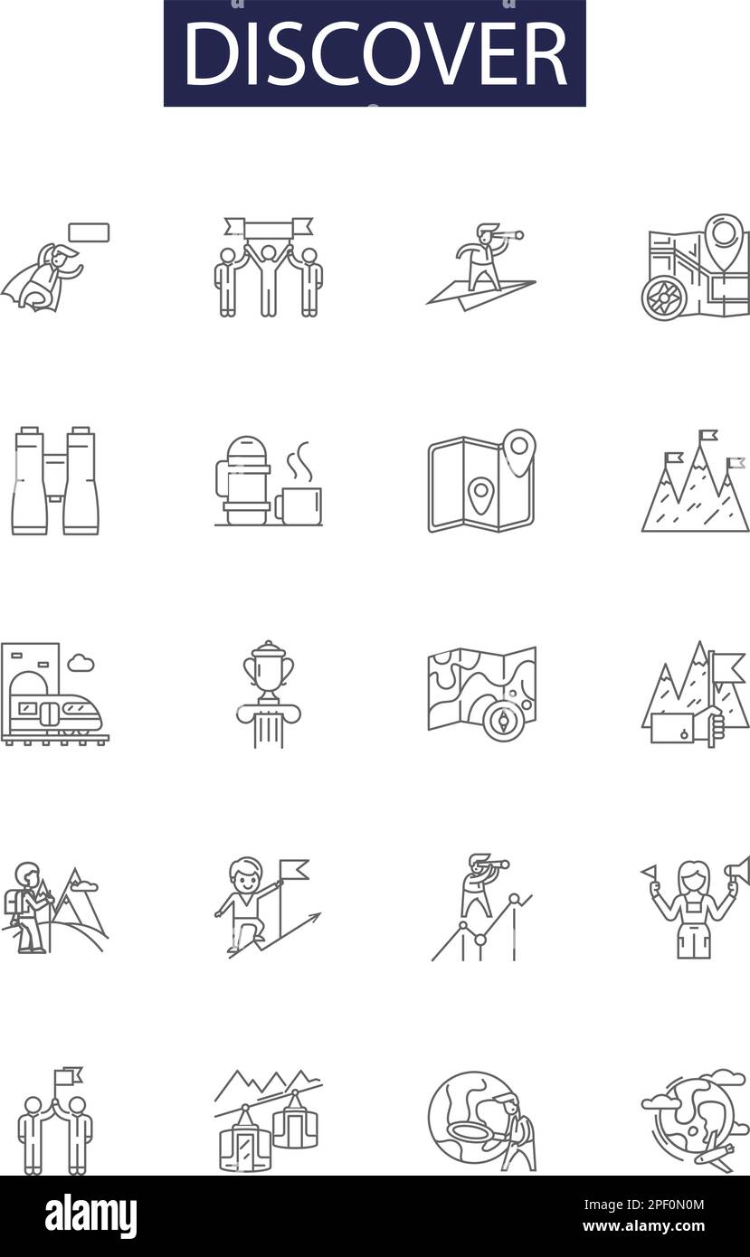 Discover line vector icons and signs. Explore, Trace, Unearth, Realize ...